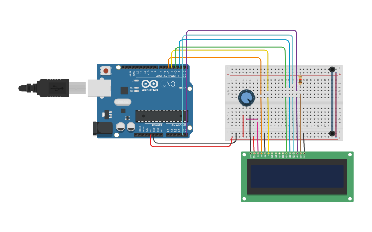 Circuit design RFID Attendance system - Tinkercad