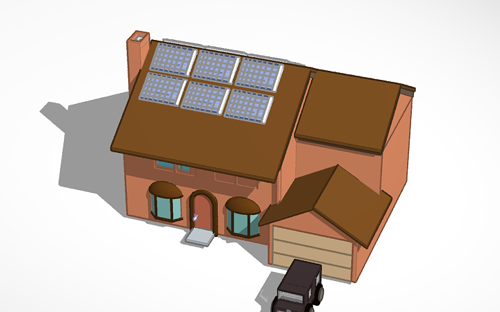 3D design Eco friendly house - Tinkercad