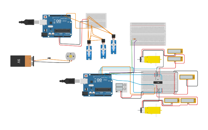 Circuit design Agro-Bot - Tinkercad