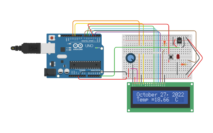 Circuit design Tyler Smith Exam 2 Computer - Tinkercad