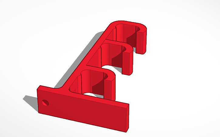 3D design Curtain Rail WallMount - Tinkercad