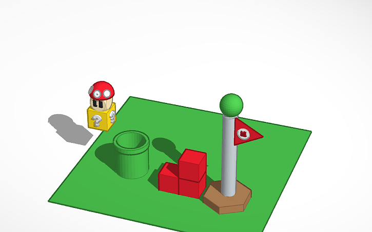 3D design Mario Scene - Tinkercad