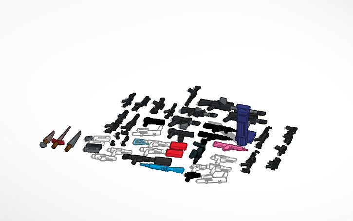 3D design Lego Waffen/Lego weapons - Tinkercad