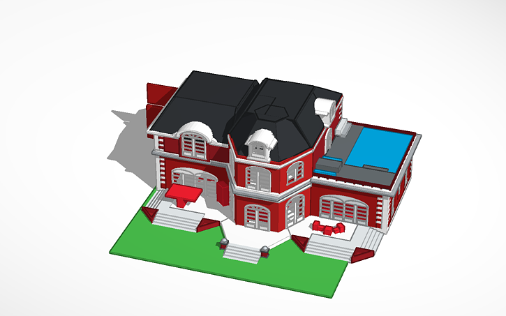 3D design mansion remodel and interior makeover wip - Tinkercad