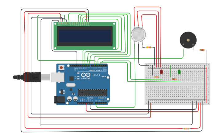 Circuit Design Gas Detecting System Using Arduino Tinkercad 4882