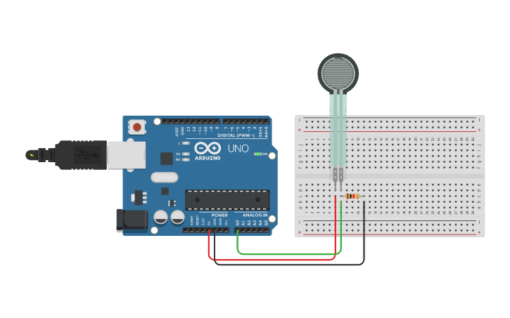 Circuit design 61070040 - Force sensors - Tinkercad
