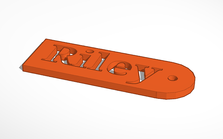 3D design Name Badge - Tinkercad