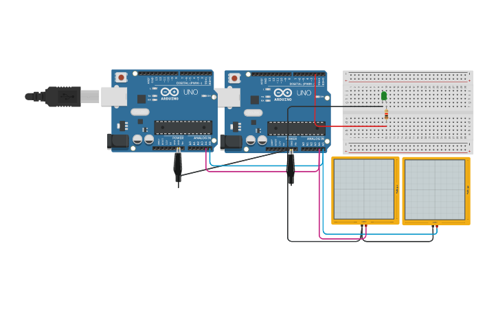 Circuit design Exercício I2C | Tinkercad
