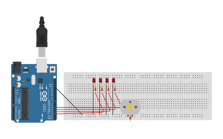 Circuit design DANCING LED-FERNANDO, H. - | Tinkercad
