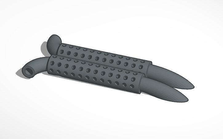 3D design Auspuff RC - Tinkercad