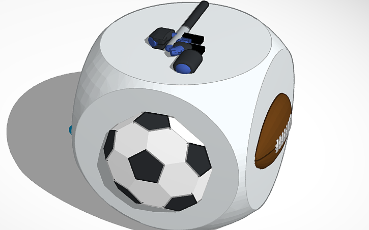 3d Design Sports Dice 2 0 Tinkercad