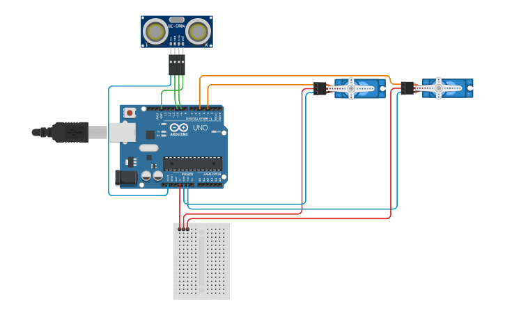 Circuit design Automatic Hand Sanitizer Dispenser with Dual Servos ...