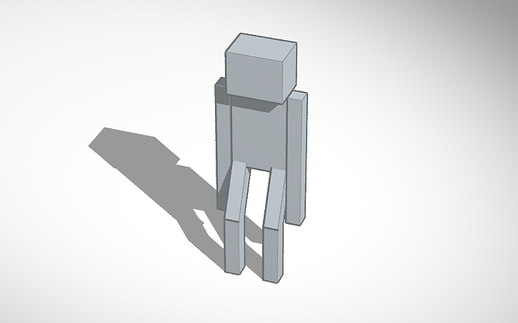 3D design Horrority Minecraft Mob Template - Tinkercad