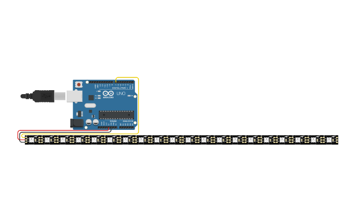 Circuit design Arduino neopixel arcobaleno | Tinkercad Circuit design Arduino neopixel arcobaleno | Tinkercad
