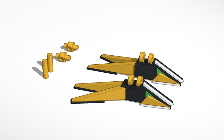 3D design Gundam feet - Tinkercad