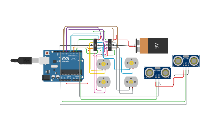 Circuit design String ray 1 - Tinkercad