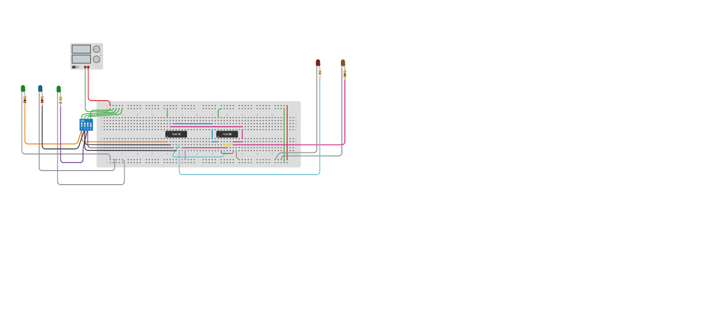 Circuit design EXP-06_TASK-01_JK FLIP-FLOP USING NAND GATES - Tinkercad
