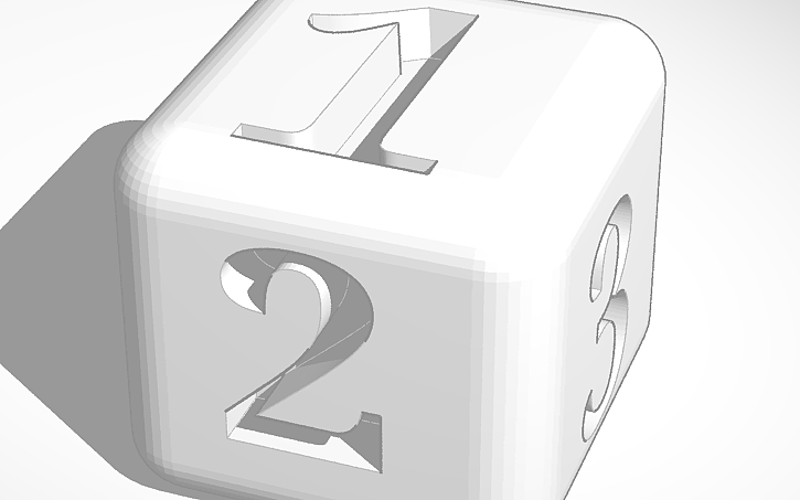 3D design dado | Tinkercad