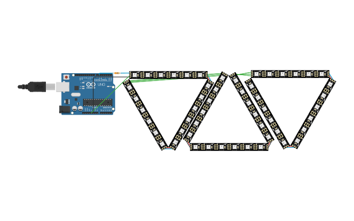 Circuit design LED Strip Gradient - Tinkercad