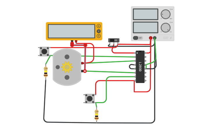 Circuit design Motor driver using L2930 D Bhat | Tinkercad
