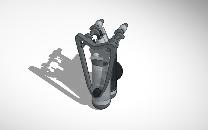 3D design 2 cylinder engine - Tinkercad