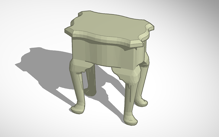 3D design English Victorian table - Tinkercad