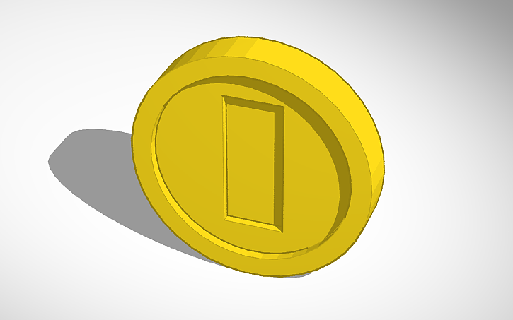 3D design Mrio coin - Tinkercad