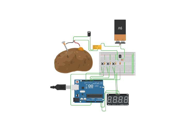 Circuit design timer bomb - Tinkercad