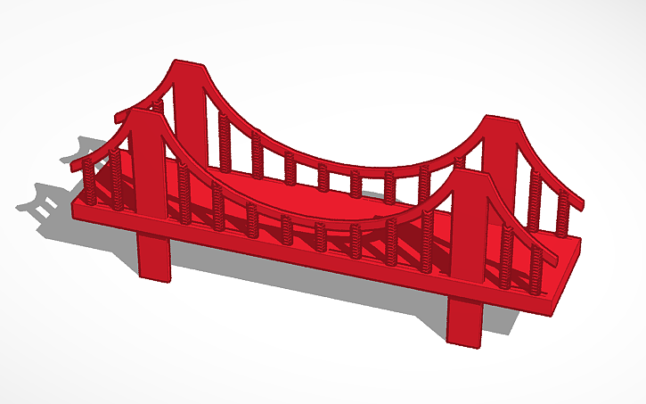 3D design suspension bridge - Tinkercad 3D design suspension bridge - Tinkercad
