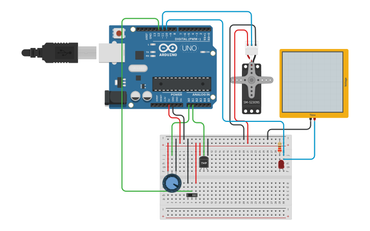 Circuit Design Copy Of Sensors And Actuators With Arduino Tinkercad