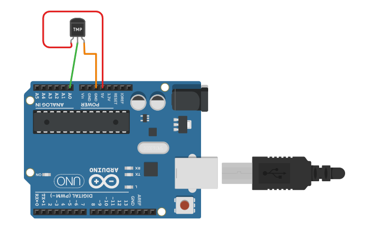 Circuit Design Rangkaian Sensor Temperatur Dengan Arduino Tinkercad 4218