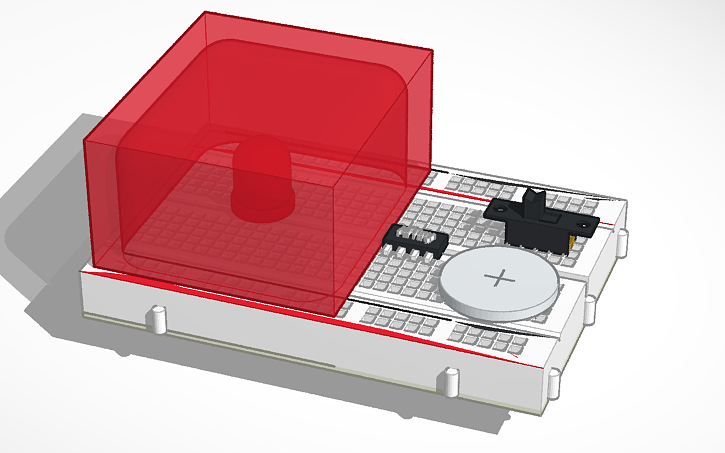 3D design LED cover - Tinkercad