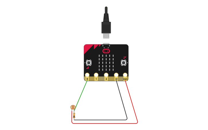 Circuit design LDR Light sensor | Tinkercad