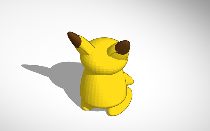 3D design Pikachu - Tinkercad