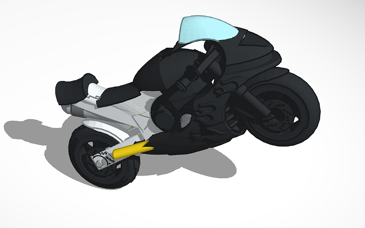 3D design fast motorcycle - Tinkercad