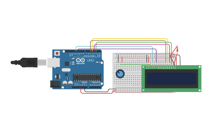 Circuit design Manejo de LCD | Tinkercad Circuit design Manejo de LCD | Tinkercad