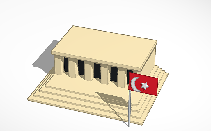 3D design anıtkabir | Tinkercad