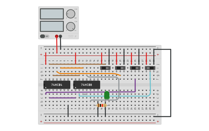 Circuit design Exercicio 7 sinal04 | Tinkercad