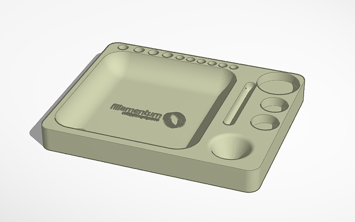 3D design rolling tray - Tinkercad