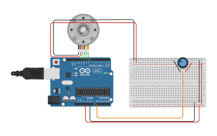 Circuit design Step Stepper Motor - Tinkercad