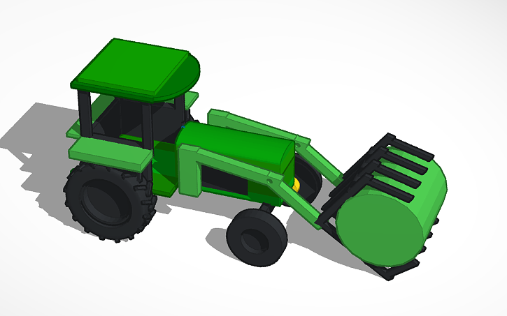 3D design Tractor with Bale Claws - Tinkercad