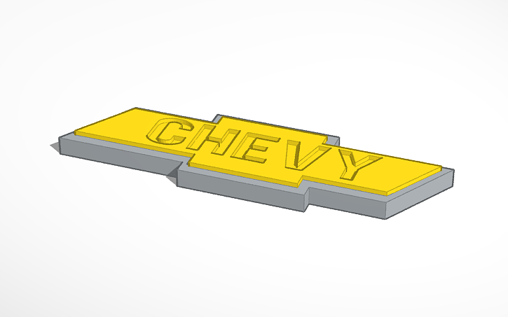 3D design Chevy logo - Tinkercad