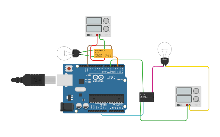 Circuit design Relay - Tinkercad