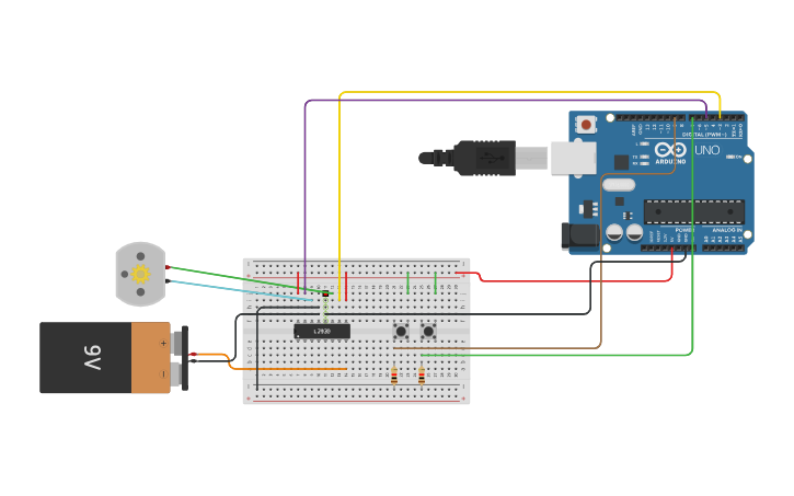Circuit design // Práctica 4: Cambio Sentido de Giro Motor DC con 2 ...