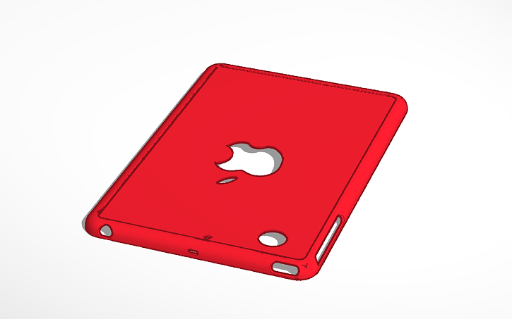 3D design Red Ipad case - Tinkercad