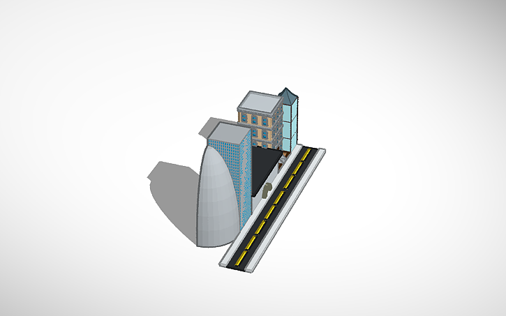3D design City skyline - Tinkercad