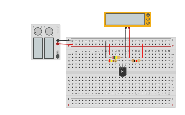 Circuit design SINGLE TRANSISTOR | Tinkercad