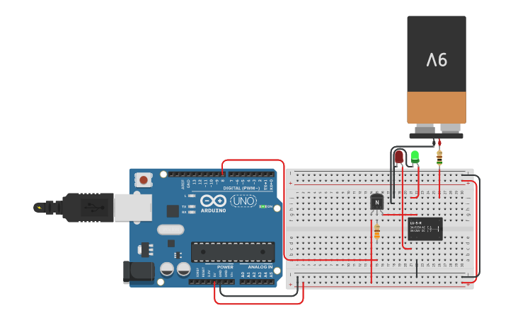 Circuit design Rele con Arduino - Tinkercad