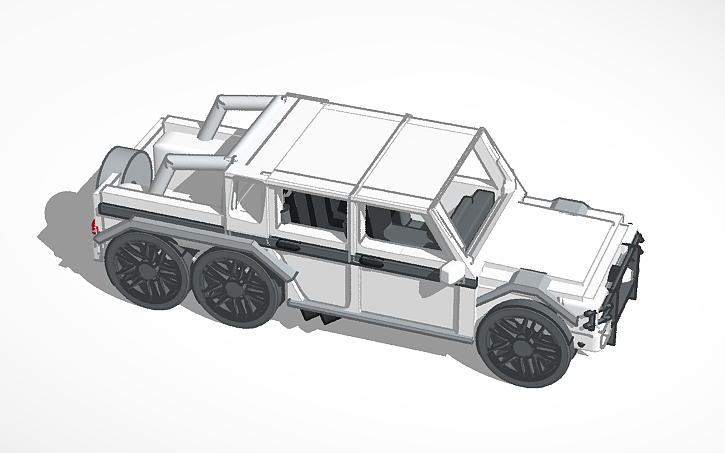 3D design Mercedes-Benz G63 AMG 6x6 - Tinkercad