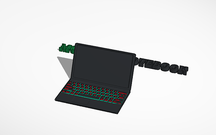 3D design MONSTER NOTEBOOK - Tinkercad